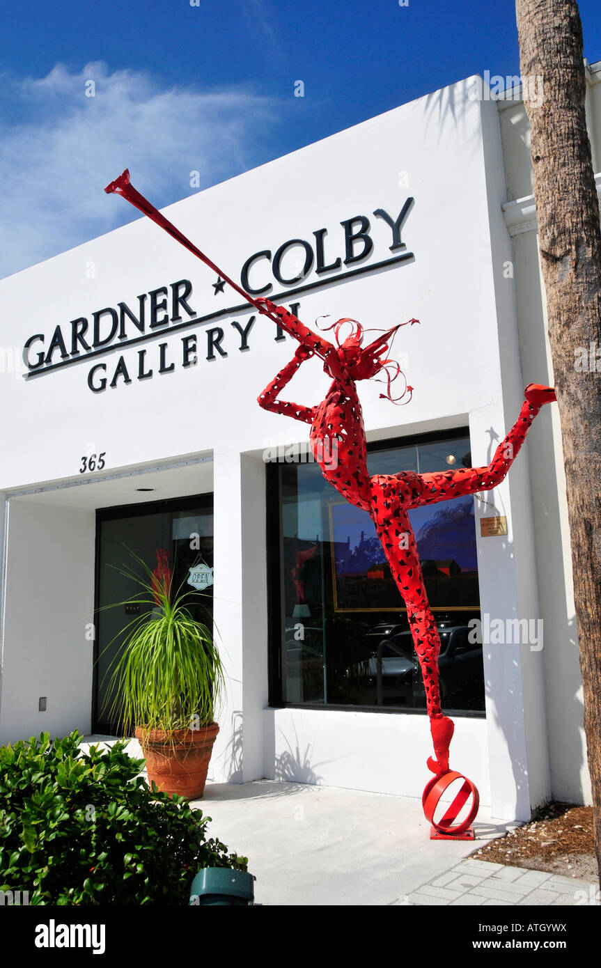 Naples Florida Main Downtown Shopping District Gallery Row Stock Photo ...