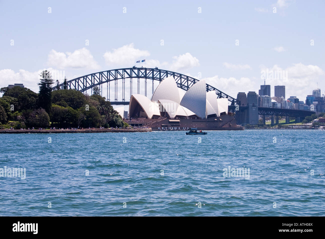 Sydney Opera house with the Harbour Bridge in the background Stock ...
