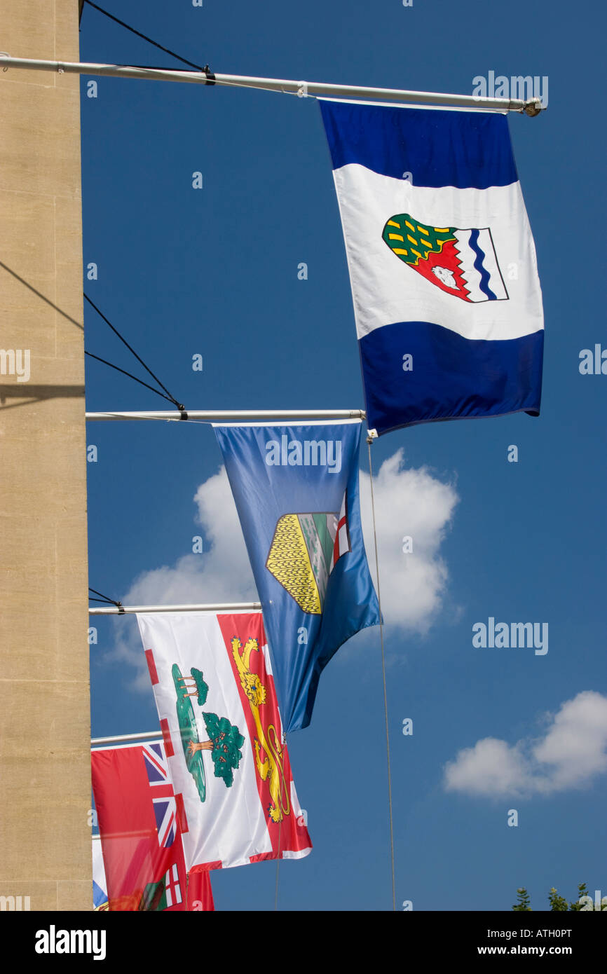 National flags of different countries outside a London embassy Stock ...