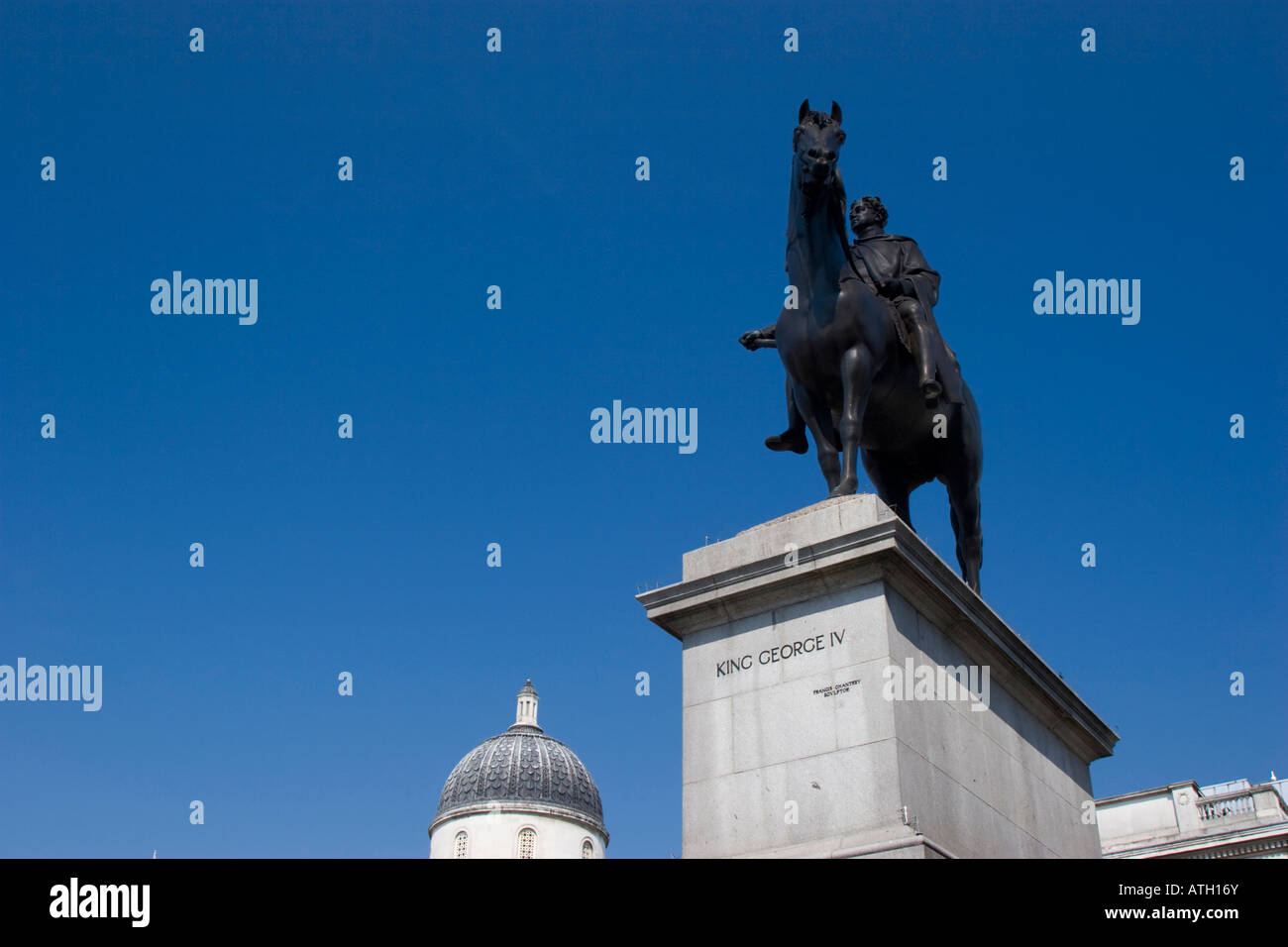 Statue of King George IV in Trafalgar Square London Stock Photo - Alamy