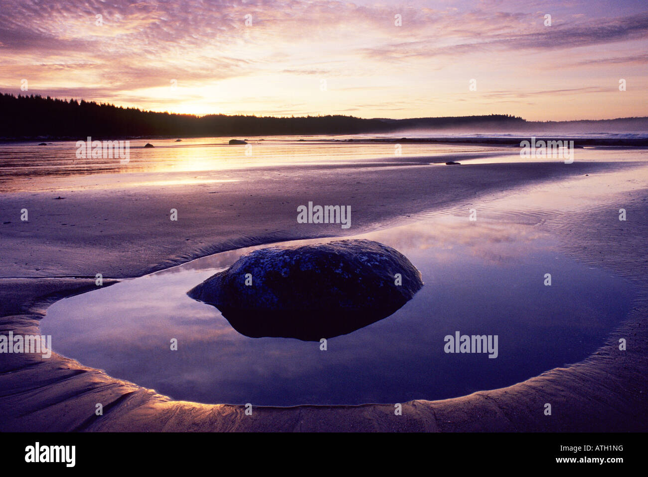 Pacific Coast at Sand Point, Olympic National Park, Washington Stock ...