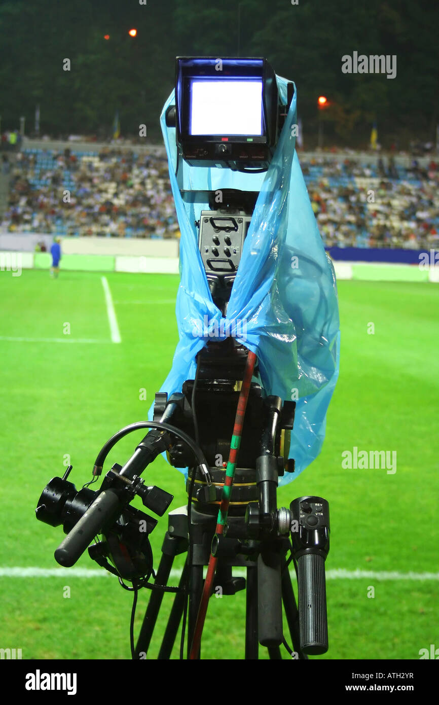 Cameraman operator on the stadium Stock Photo - Alamy