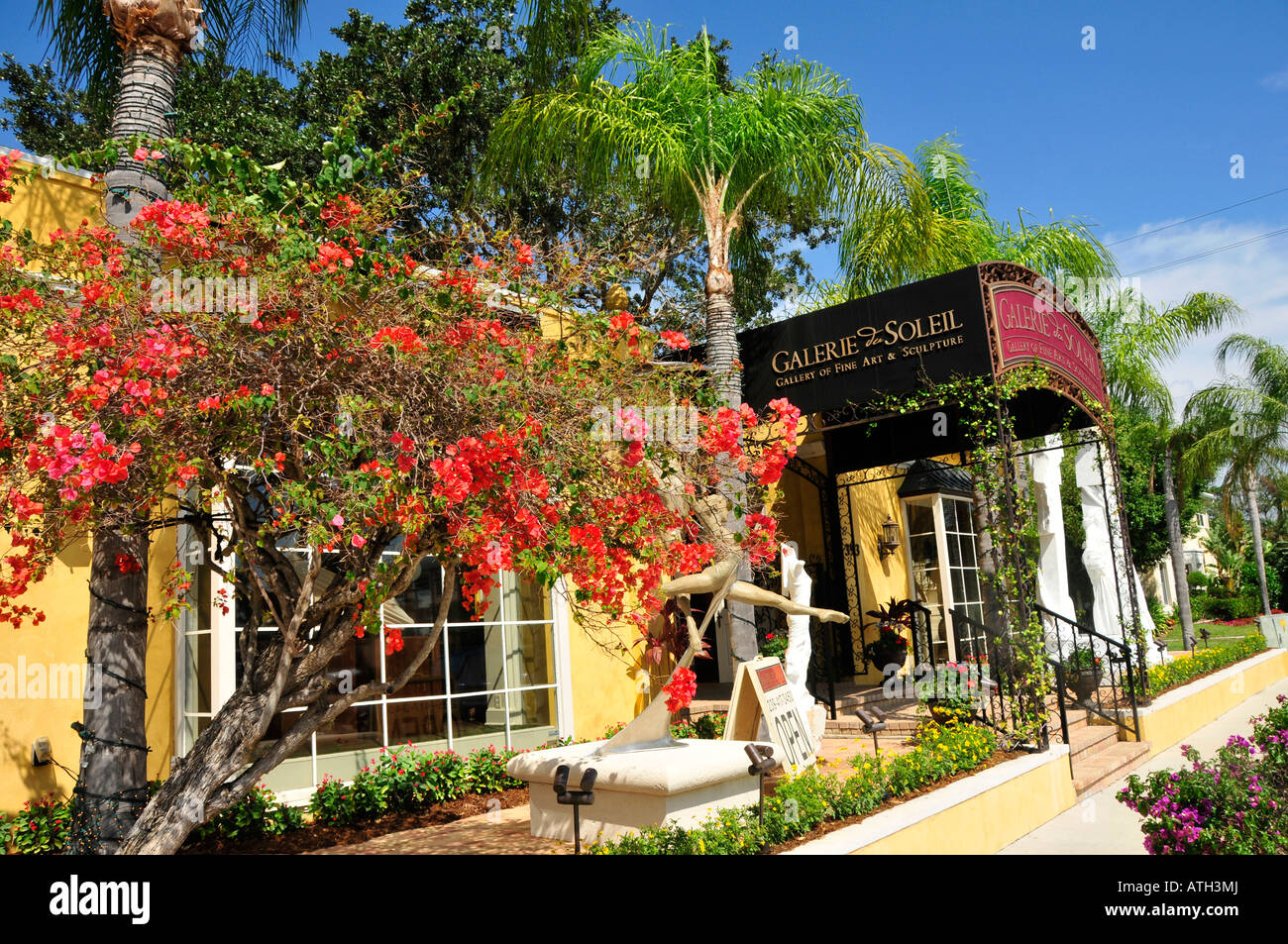Naples Florida Main Downtown Shopping District Gallery Row Stock Photo ...