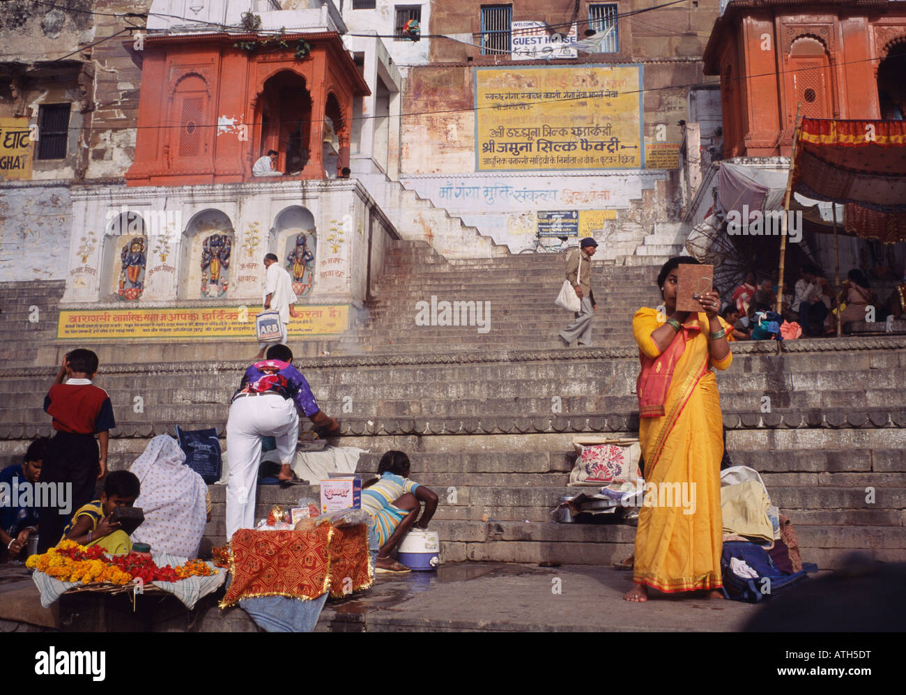 Woman performing puja on hi-res stock photography and images - Alamy
