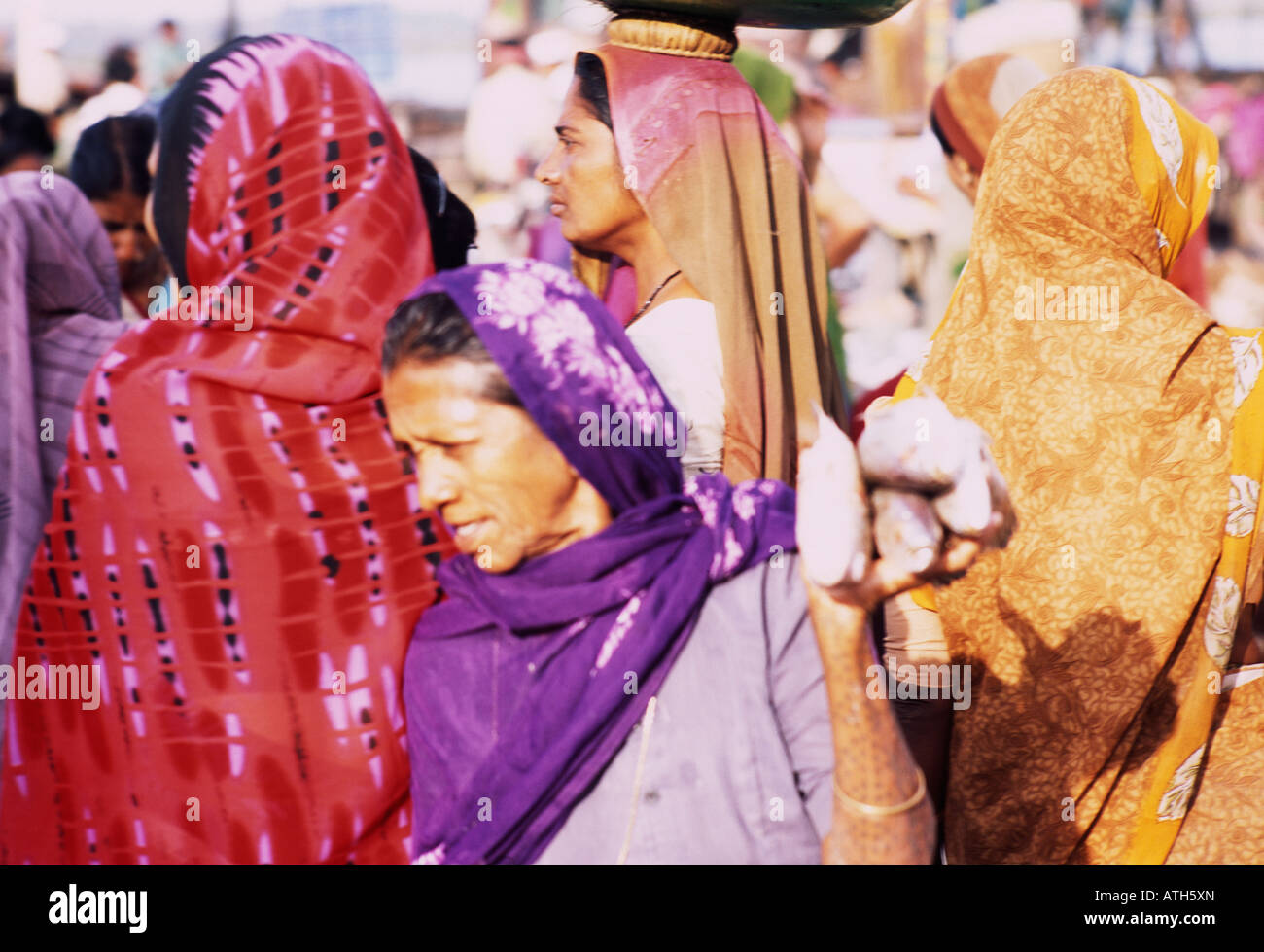 women in fish market, Diu, Gujarat, India Stock Photo - Alamy
