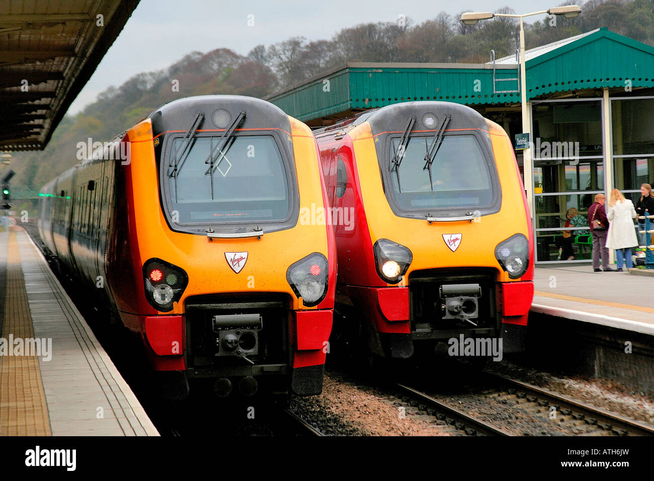 2 Virgin Voyager class 221 Unit Chesterfield Station East Midlands Line ...