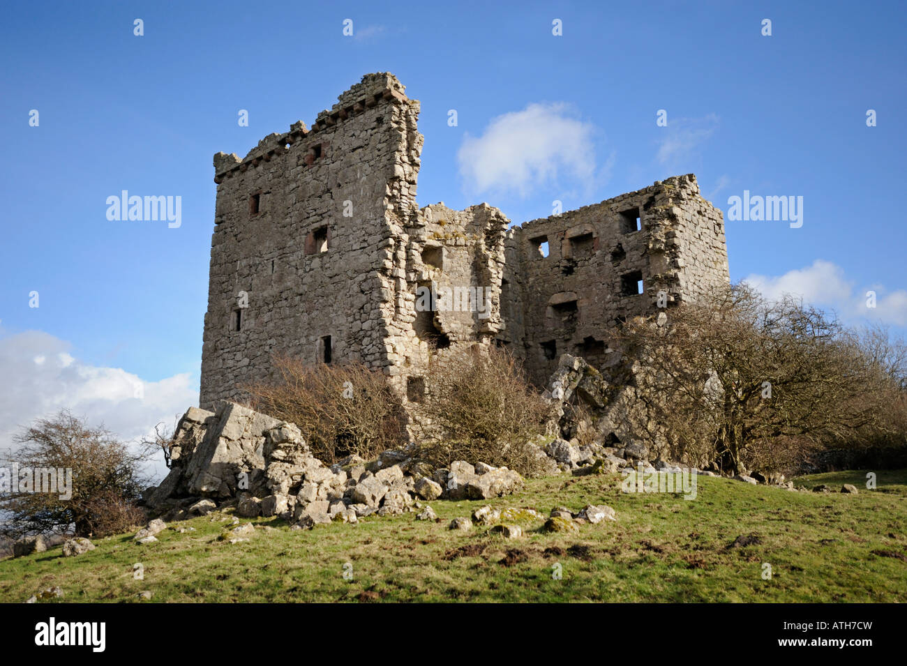 Arnside Tower, 13th.-14th. Century pele tower. Arnside, Cumbria ...