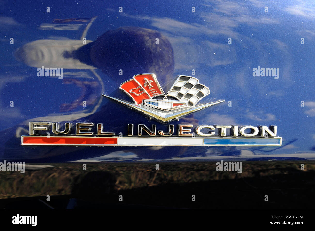 Historic Chevy Chevrolet Corevette sports automobile with Fuel ...