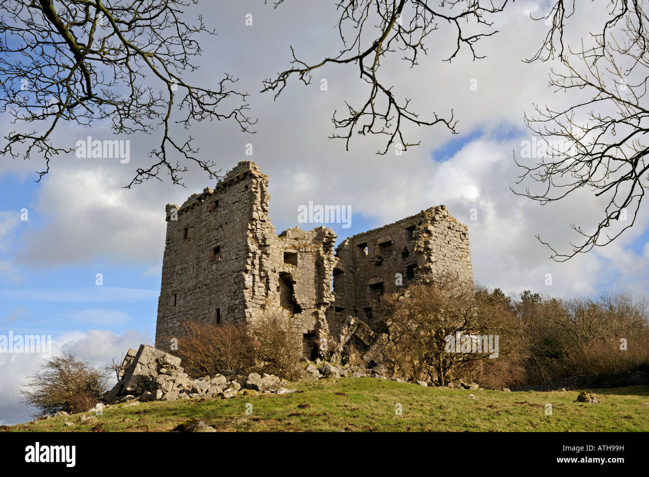 Arnside Tower, 13th.-14th. Century pele tower. Arnside, Cumbria ...