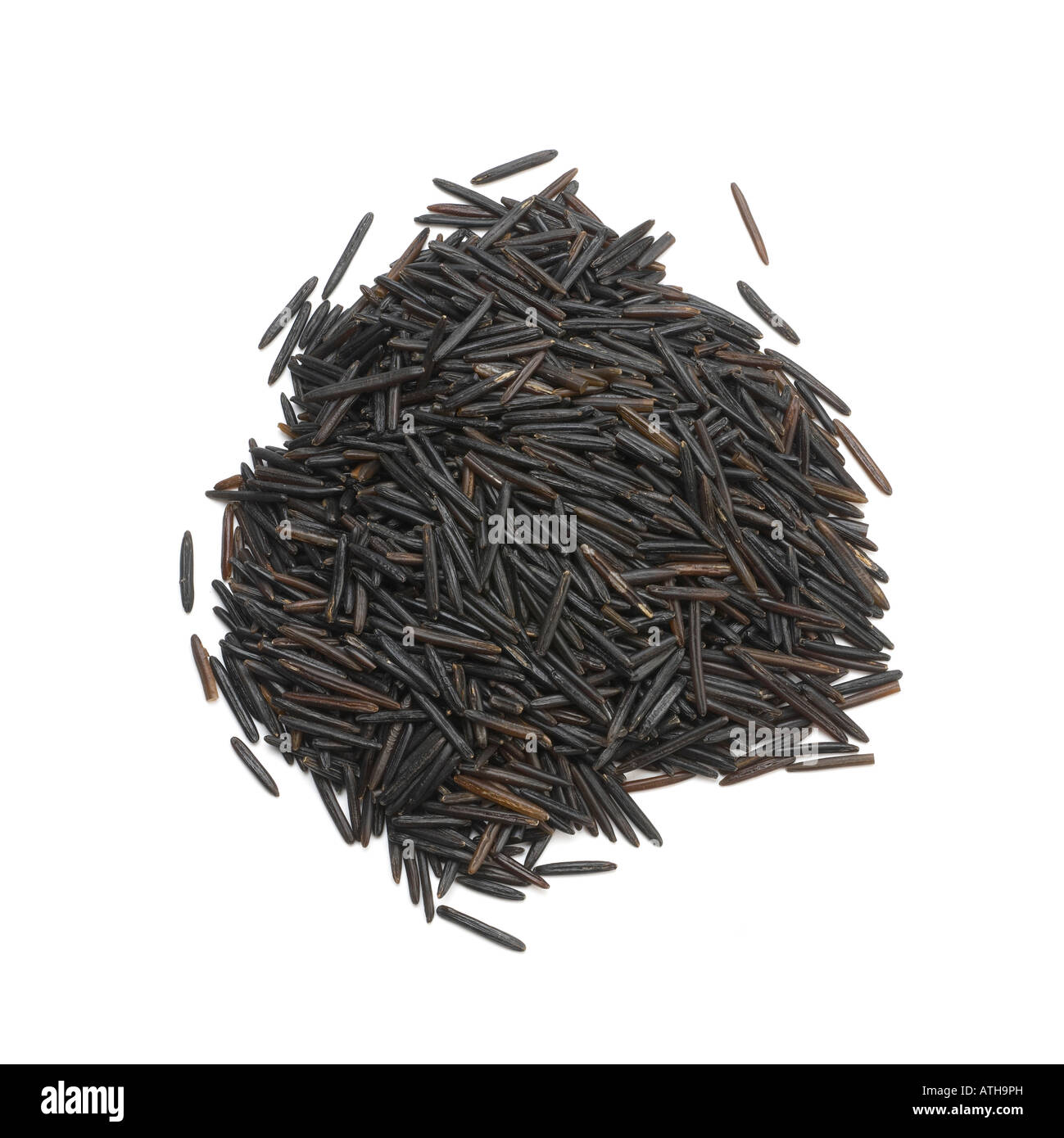 Wild Rice on white background Stock Photo - Alamy