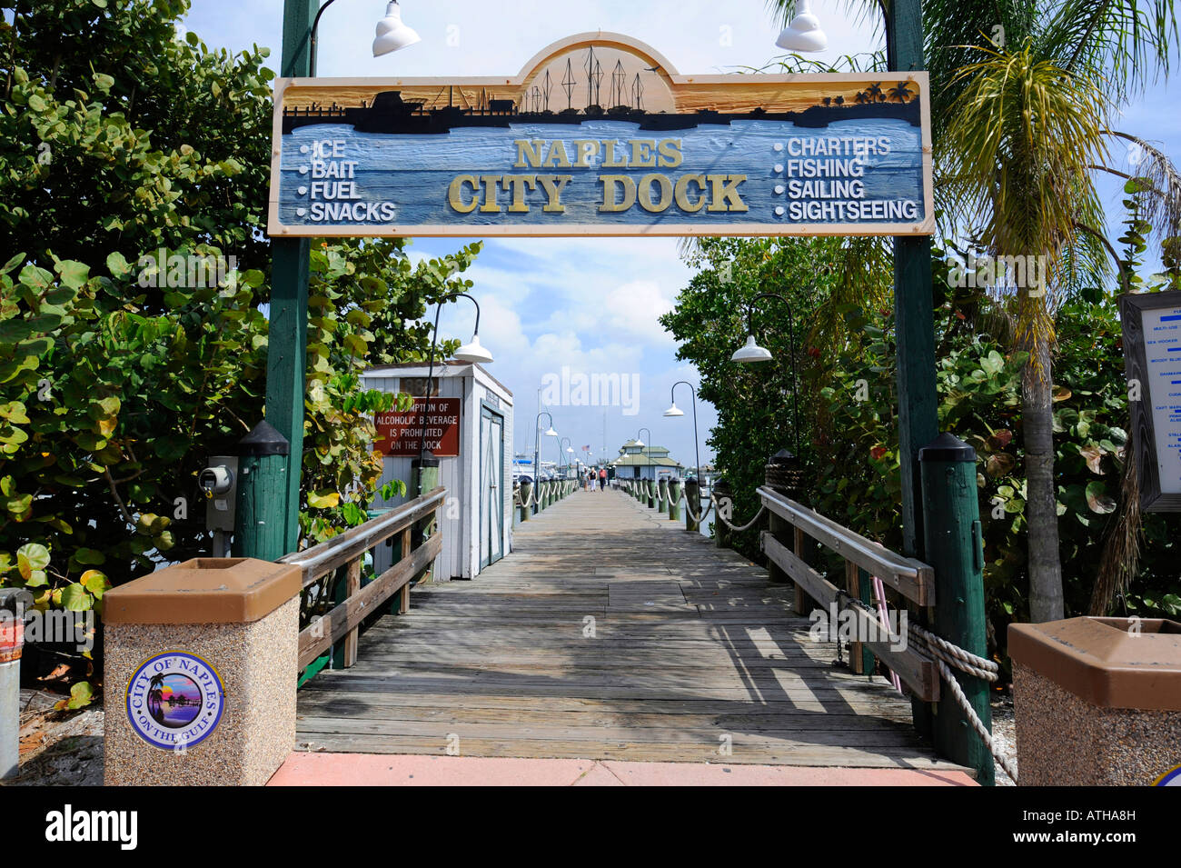 Naples Florida City Dock Stock Photo - Alamy