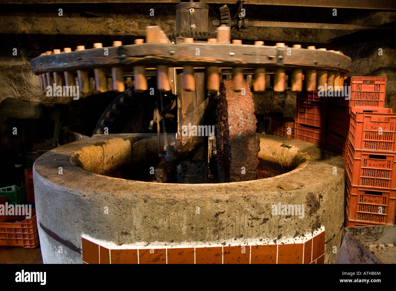 Ancient Olive mill, water driven mill at Tourtour Var Provence France ...