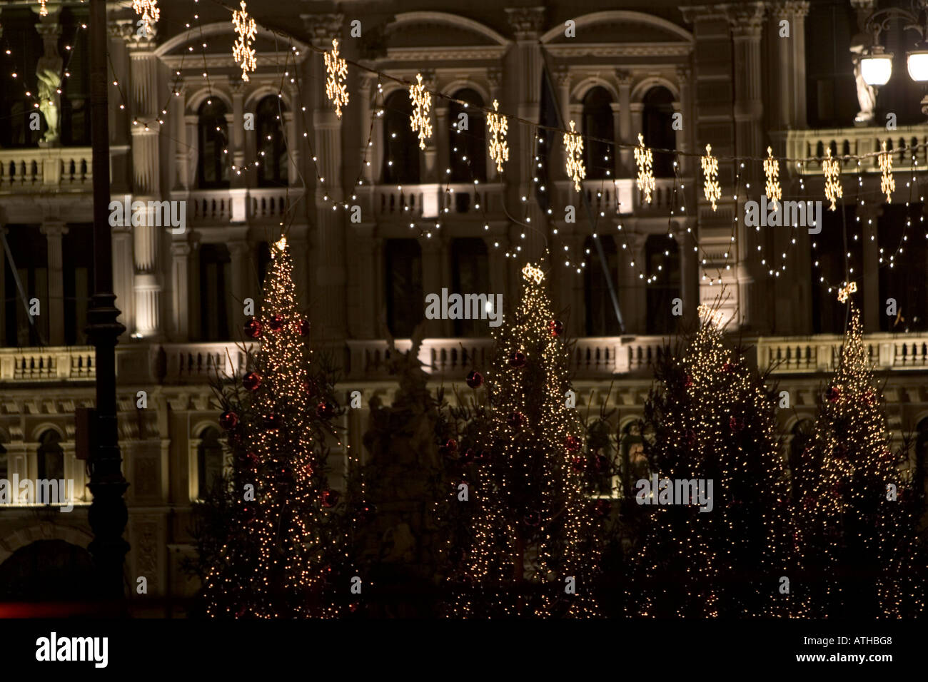 Christmas lights in Trieste, Italy Stock Photo - Alamy