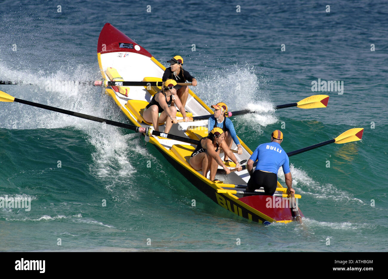 Surf boat event in the National Surf Lifesaving Championships at ...
