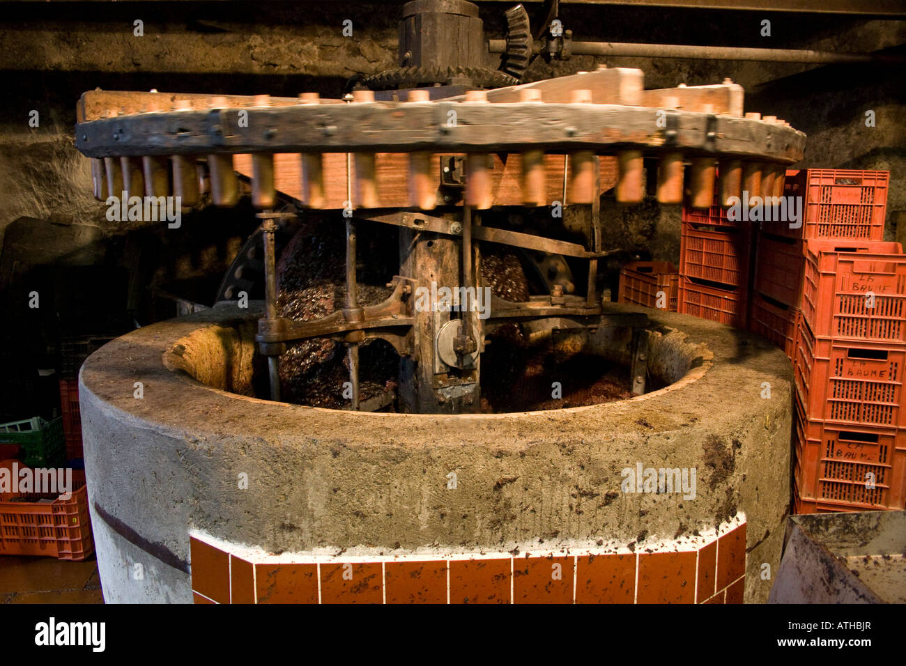 Ancient Olive mill, water driven mill at Tourtour Var Provence France ...