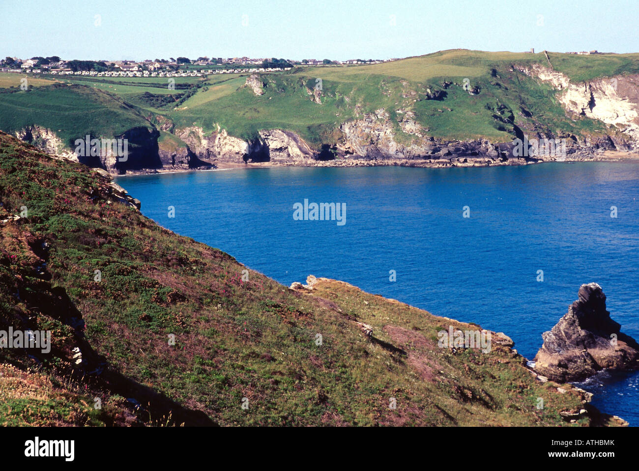 cornish rugged north coast near trevalga cornwall west country england ...