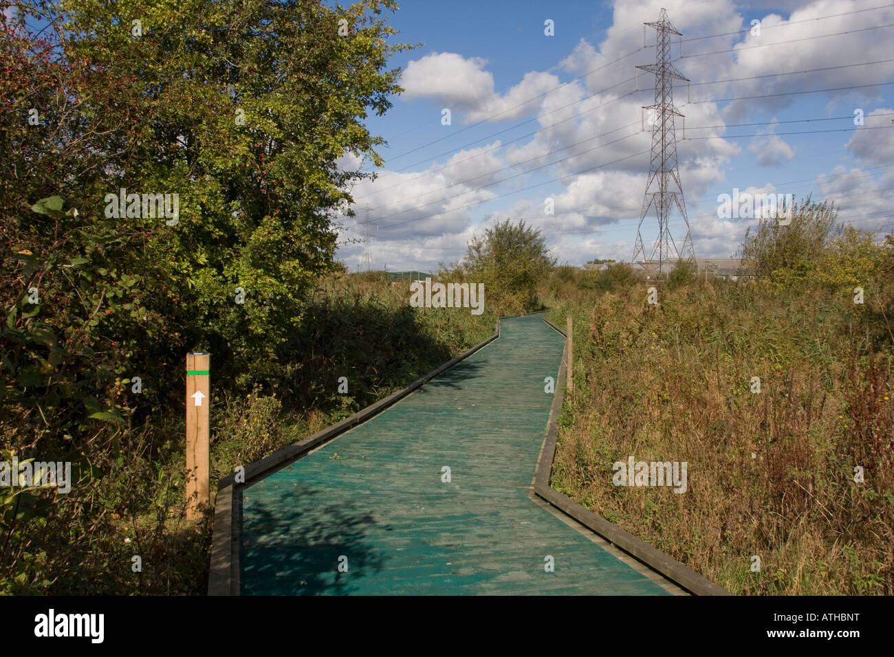 Rainham Marshes RSPB bird reserve located east of London at Rainham ...