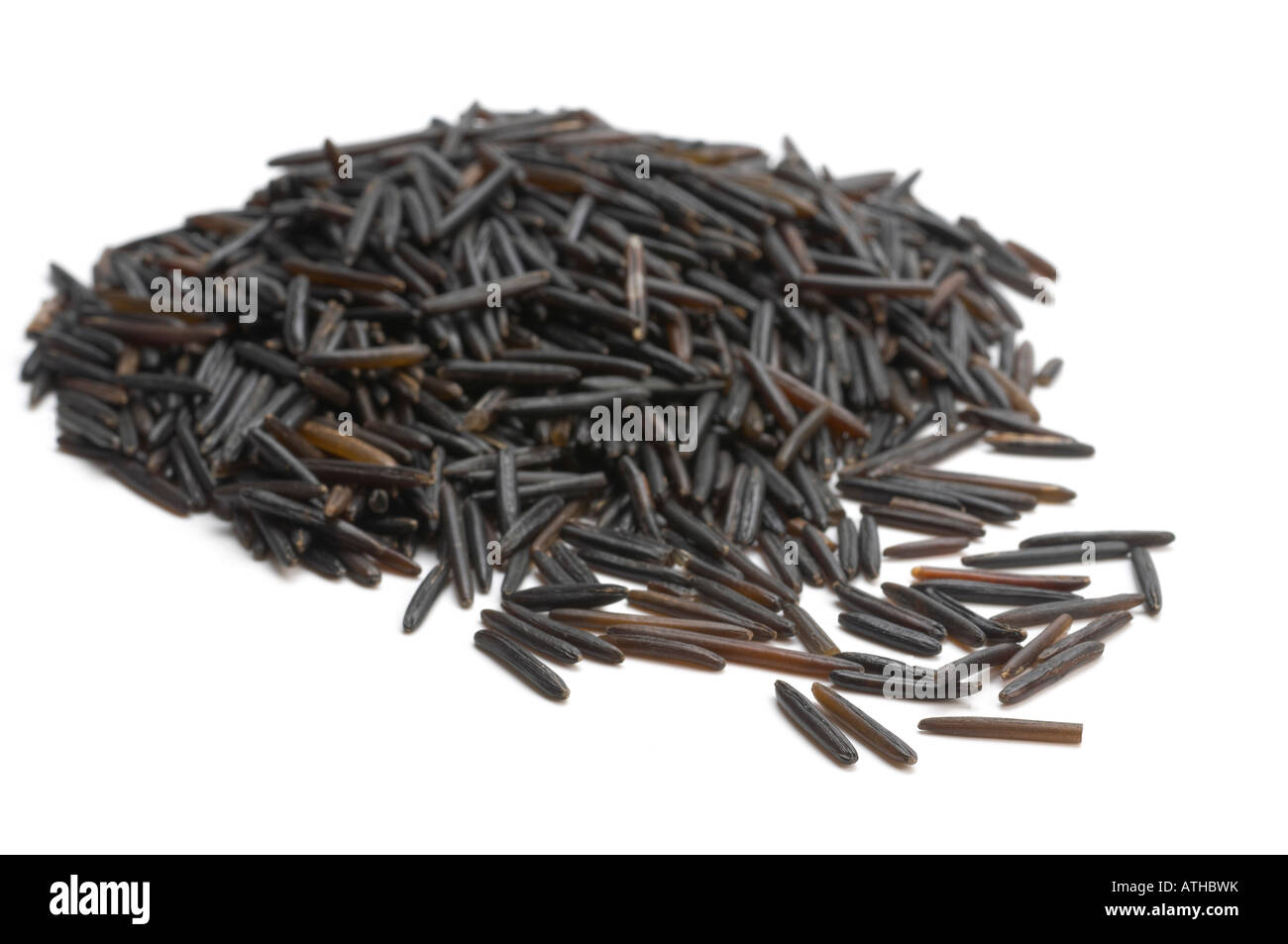 Wild Rice on white background Stock Photo - Alamy