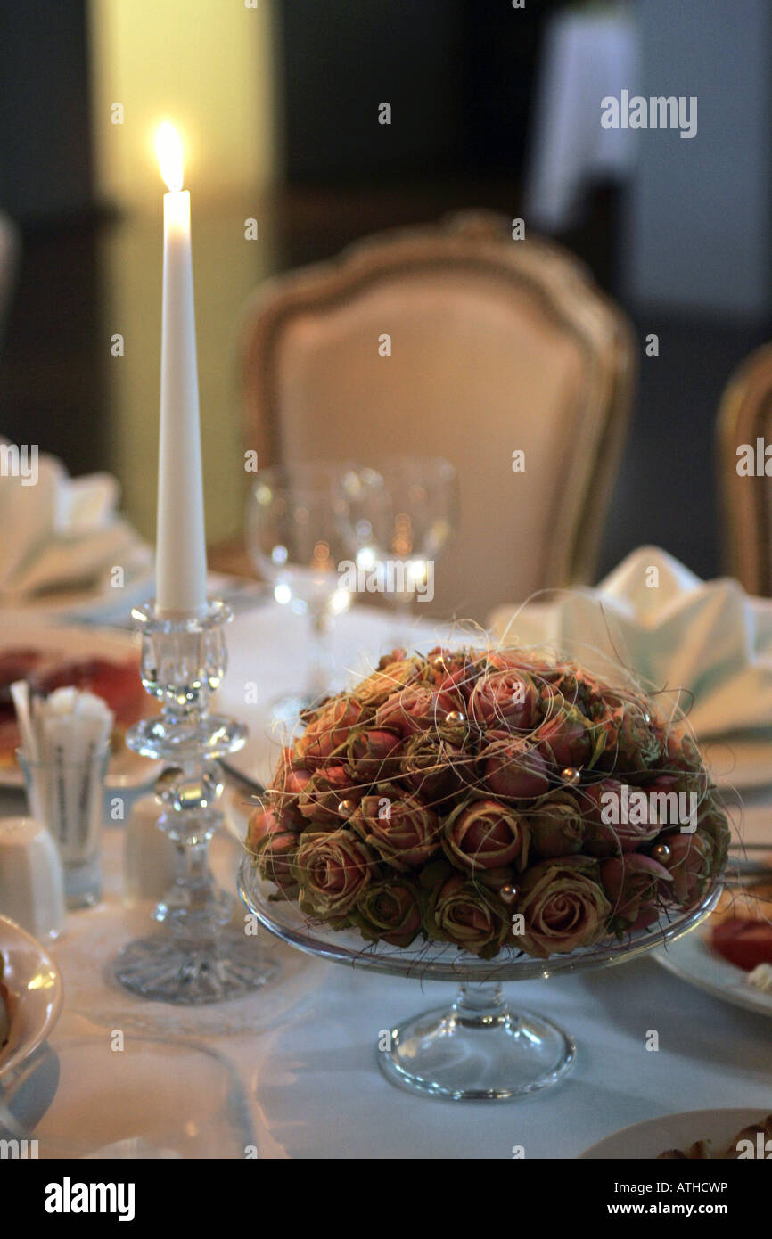 Romantic intimate meal dinner table Stock Photo - Alamy