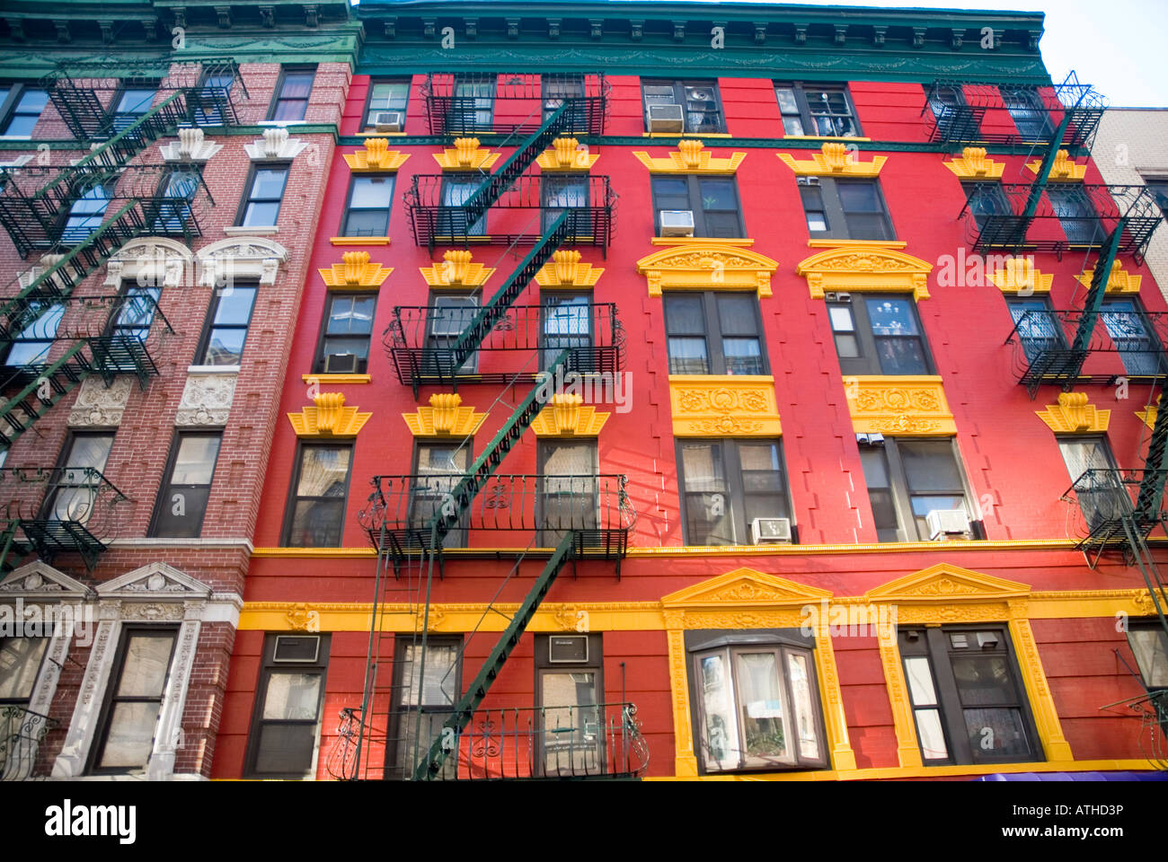 Building facade in Chinatown, New York City Stock Photo - Alamy