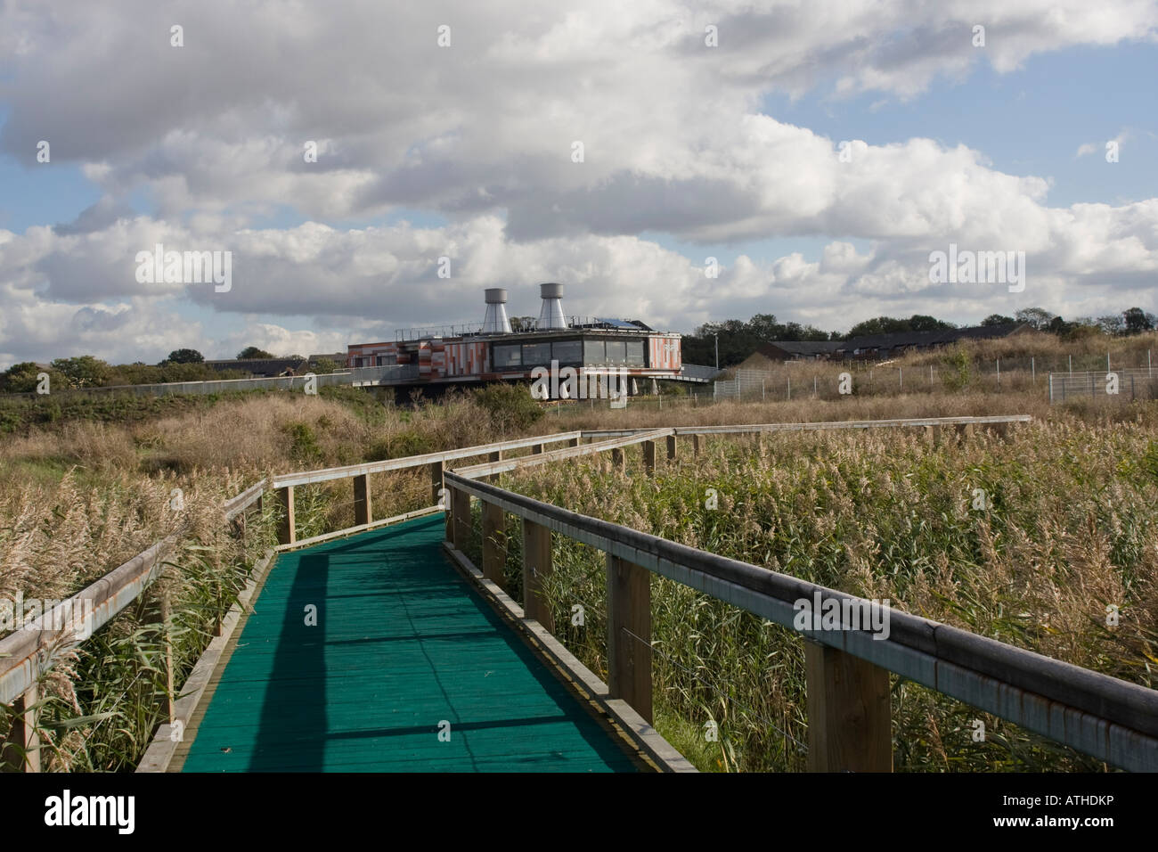 Rainham Marshes RSPB bird reserve located east of London at Rainham ...