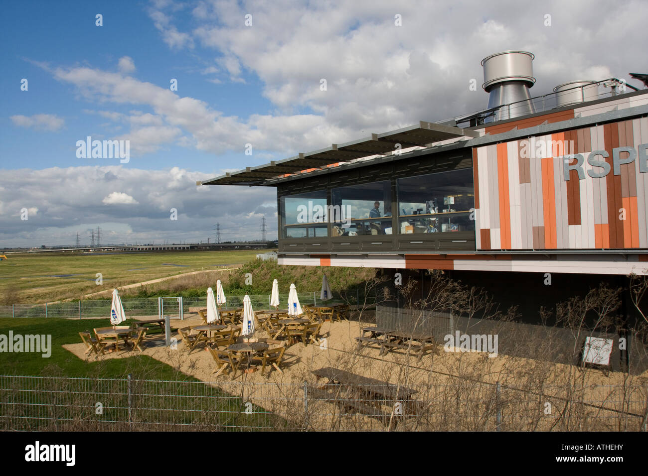 Rainham Marshes RSPB bird reserve located east of London at Rainham ...