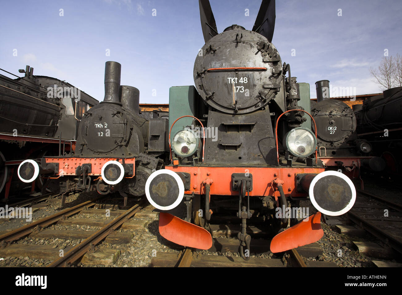 Steam engine locomotive Tkt 48 Stock Photo - Alamy
