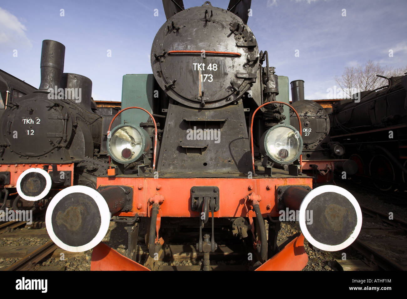 Steam engine locomotive Tkt 48 Stock Photo - Alamy