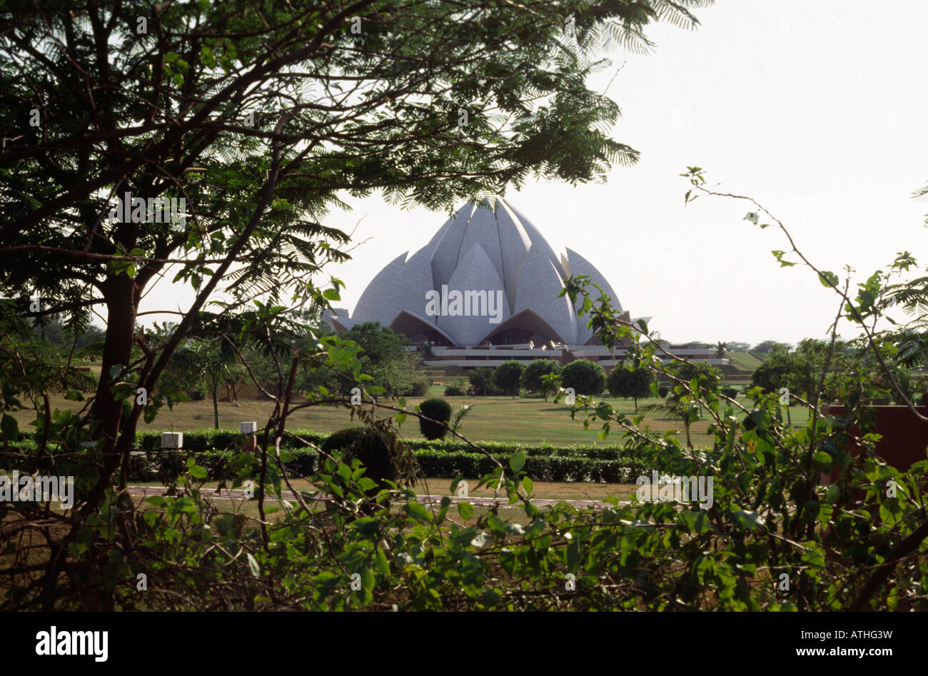 Lotus or Bahai temple in Delhi India Stock Photo - Alamy