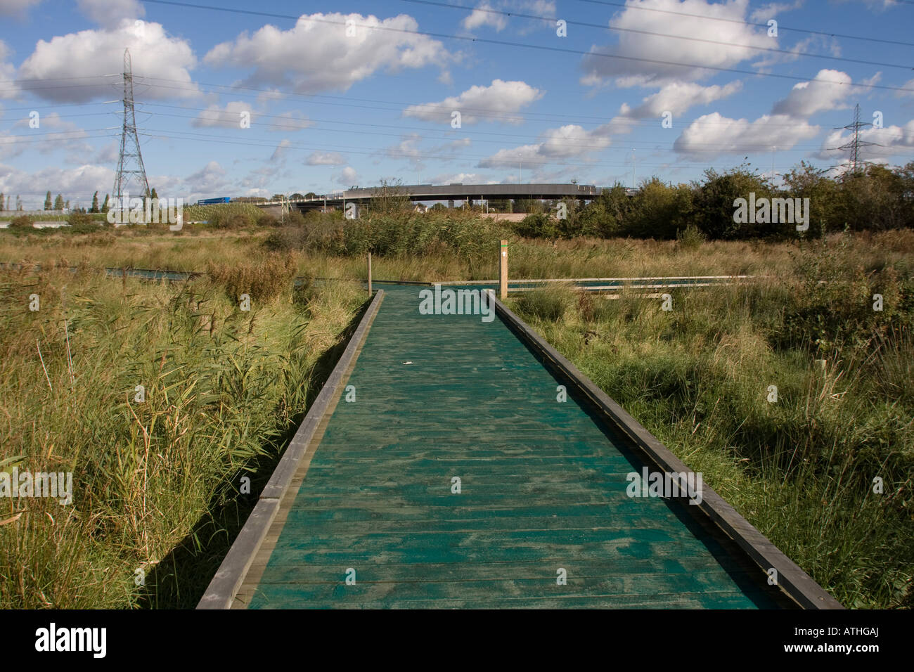 Rainham Marshes RSPB bird reserve located east of London at Rainham ...