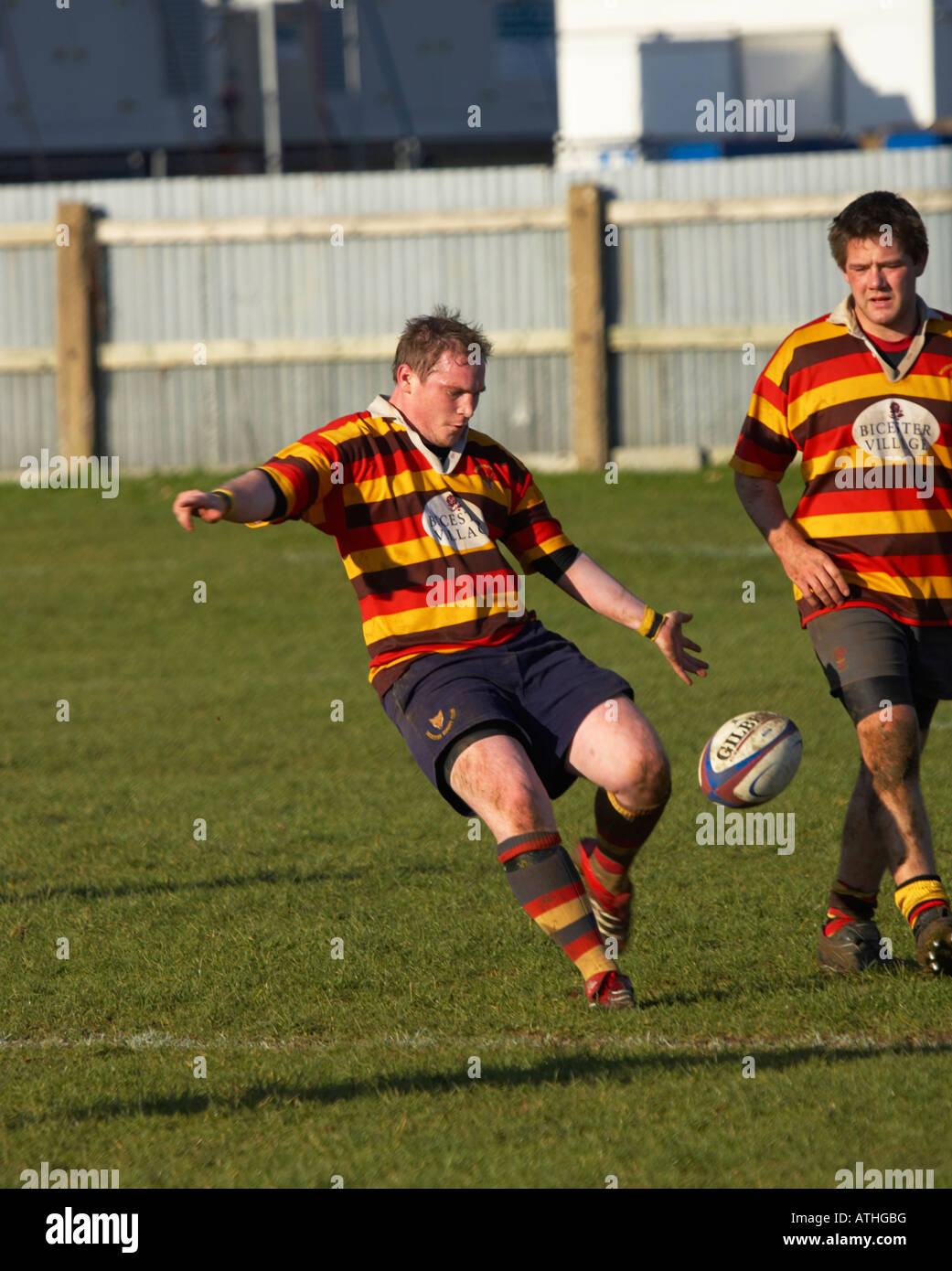 Kicking rugby ball hi-res stock photography and images - Alamy