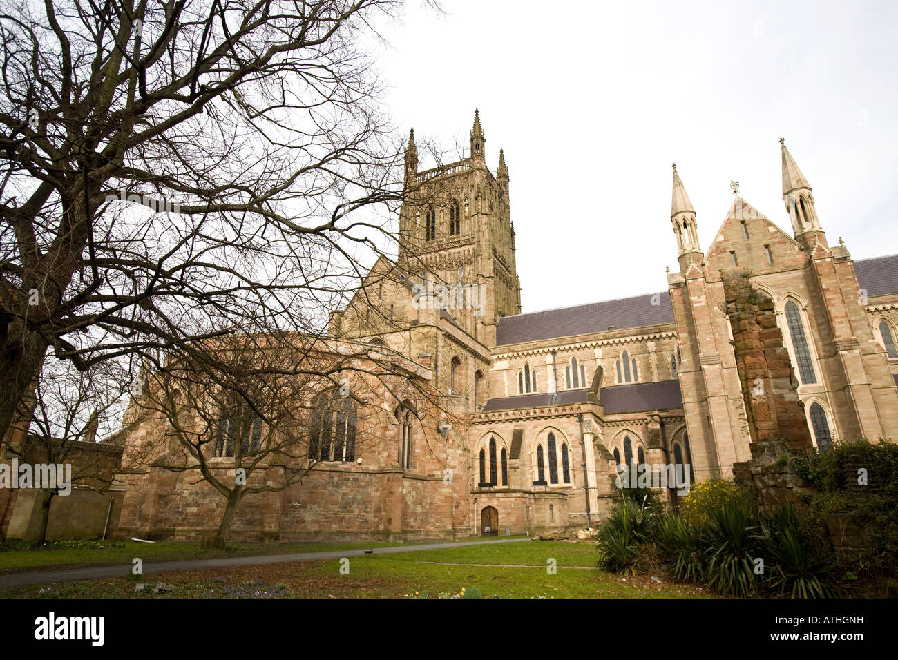 A view of Worcester Cathedral Worcester England UK Stock Photo - Alamy