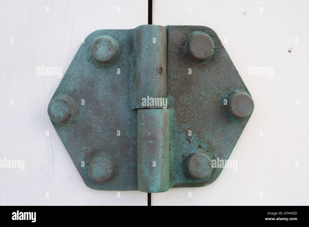 HEXAGONAL HINGE AND PADLOCK Stock Photo - Alamy