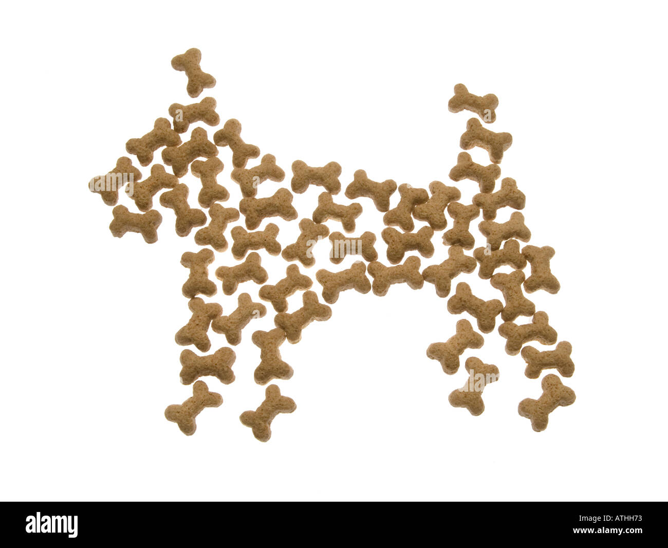 shape of dog constructed from dog biscuits Stock Photo - Alamy
