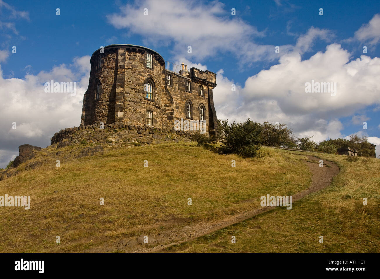 Observatory House under the cloudy sky Edinburgh Scotland Stock Photo ...