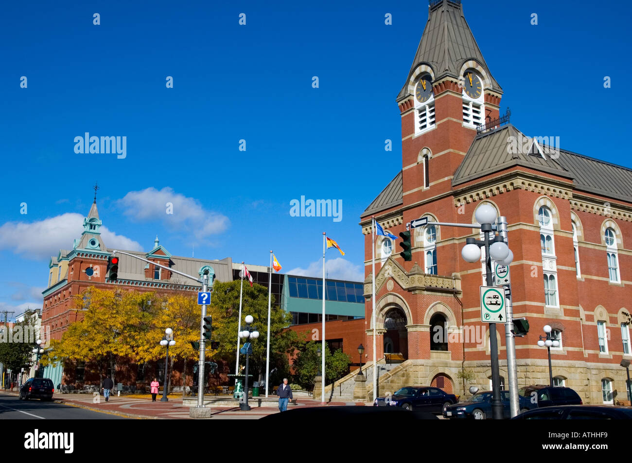 Fredericton City Hall New Brunswick Canada in fall colours Stock Photo ...