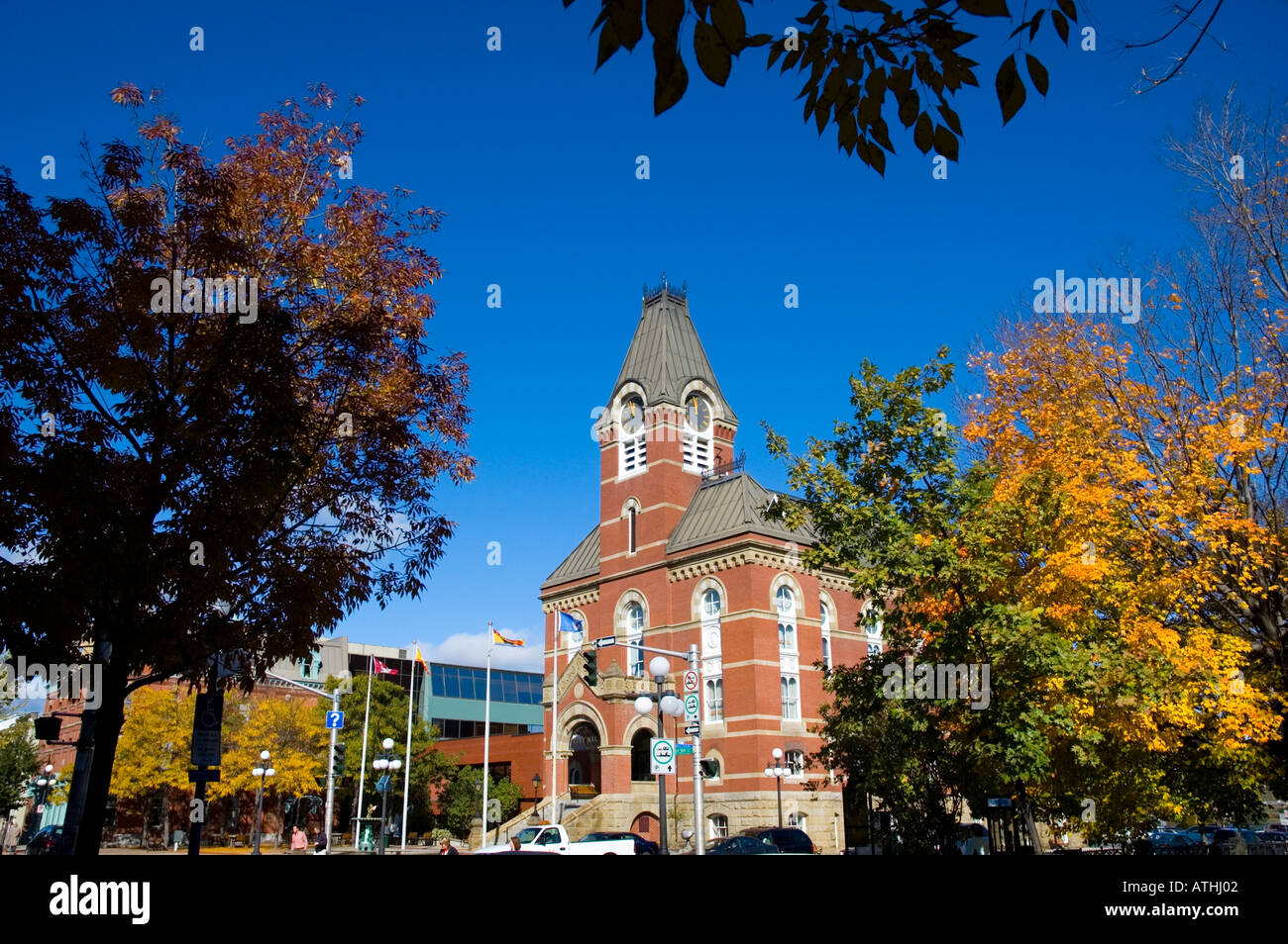 Fredericton City Hall New Brunswick Canada in fall colours Stock Photo ...