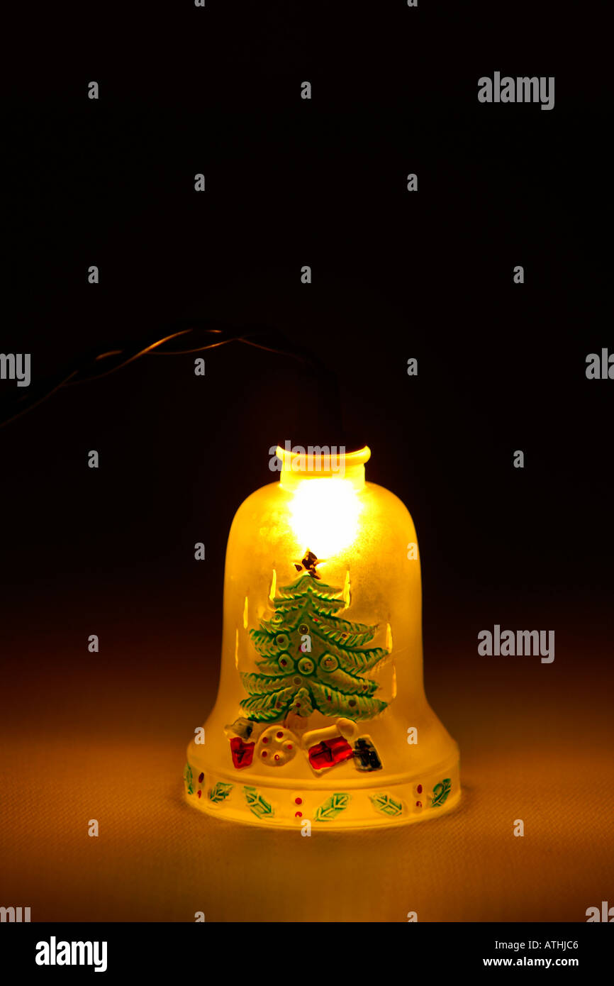 antique glass bell christmas tree light cover Stock Photo - Alamy