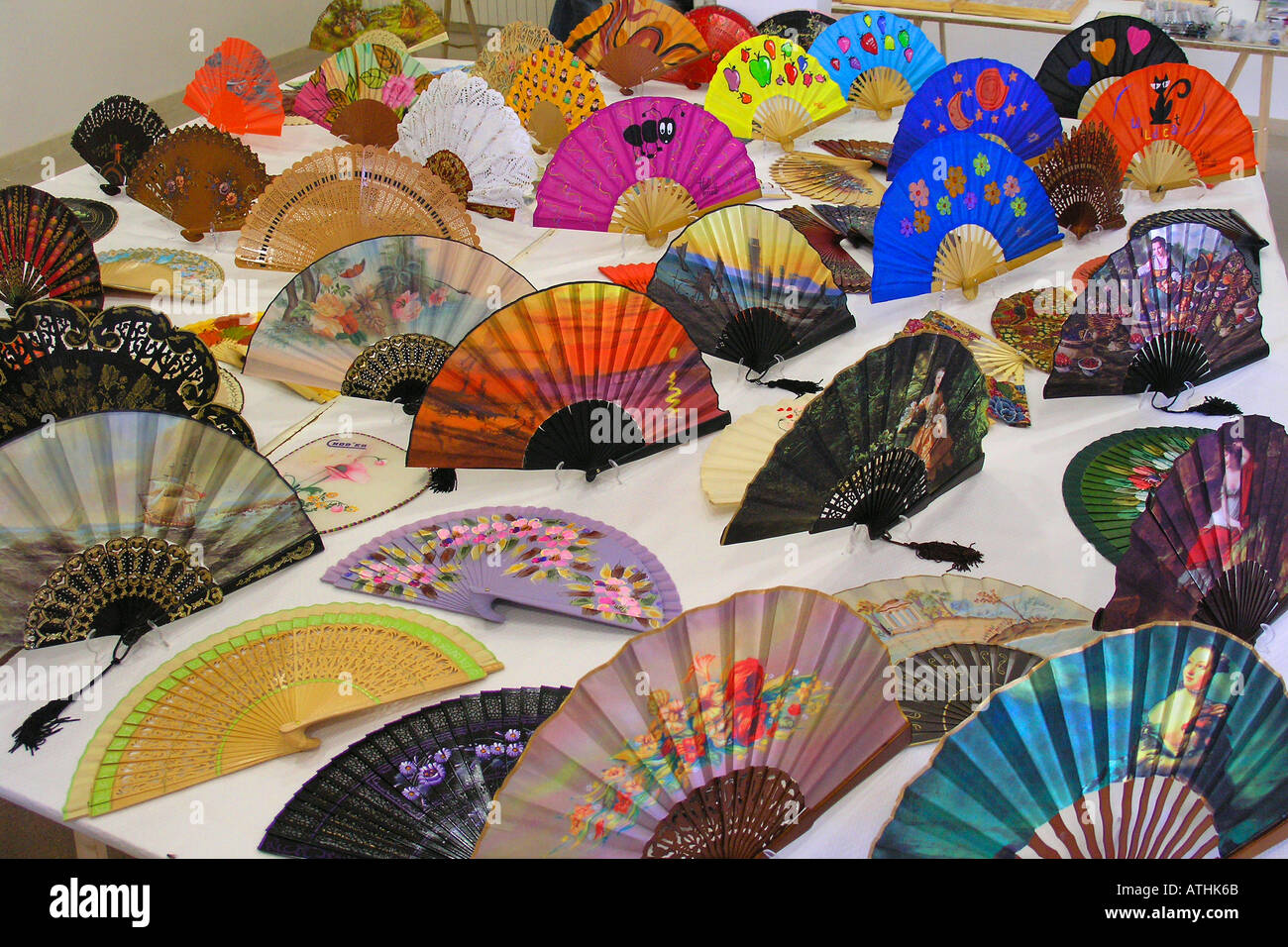 Handmade fans as souvenir hi-res stock photography and images - Alamy