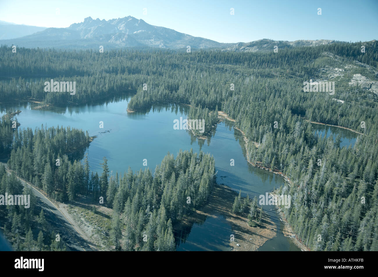 Small mountain lake Plumas county California Stock Photo - Alamy