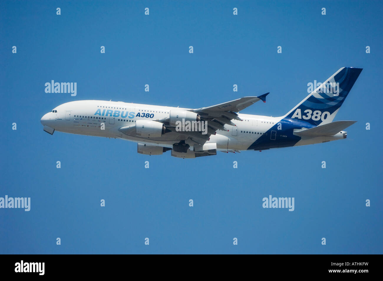 An A380 Airbus Super Jumbo coming in to land, with wheels starting to ...