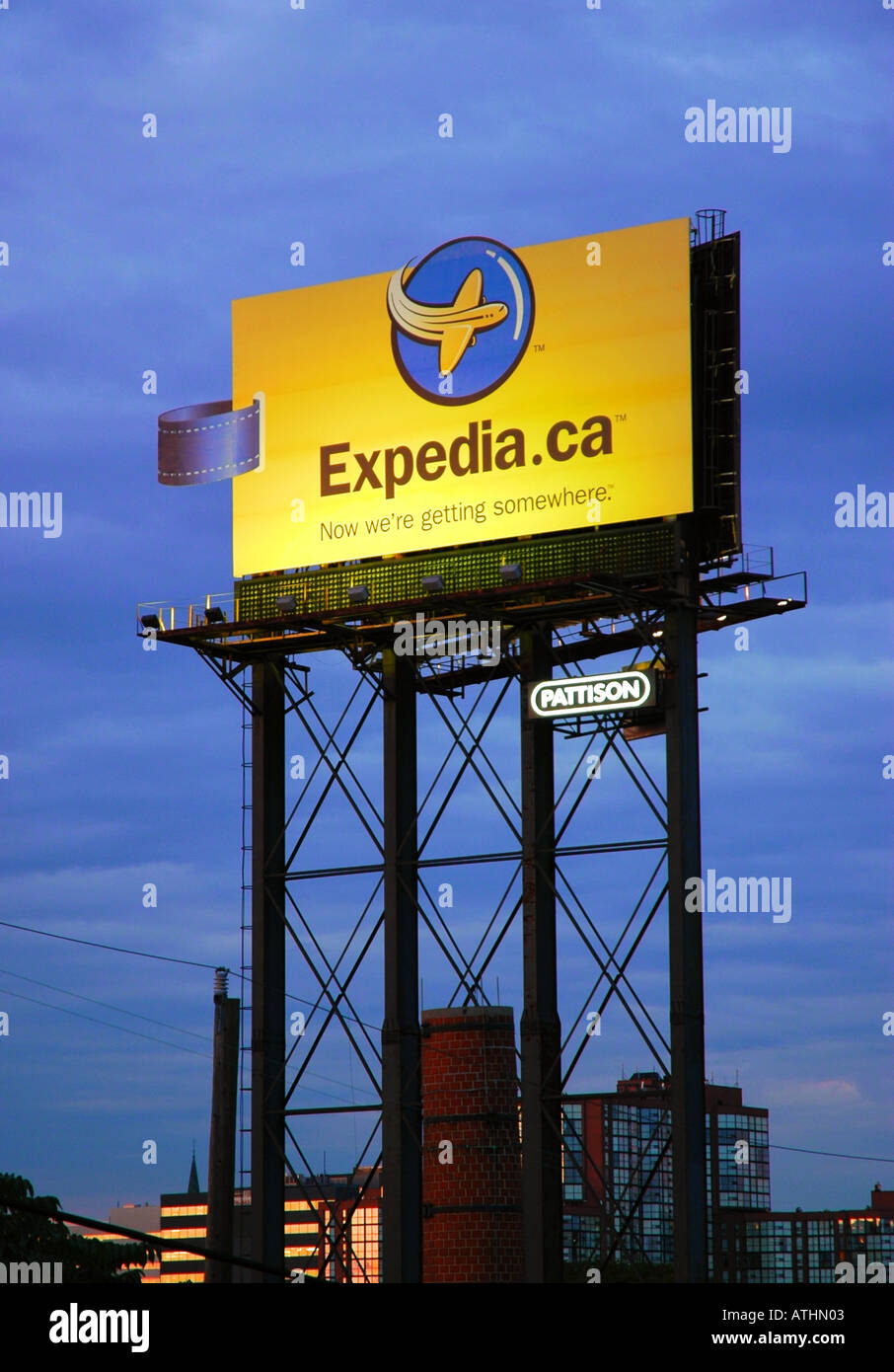 Expedia Advertising on Billboards Stock Photo - Alamy