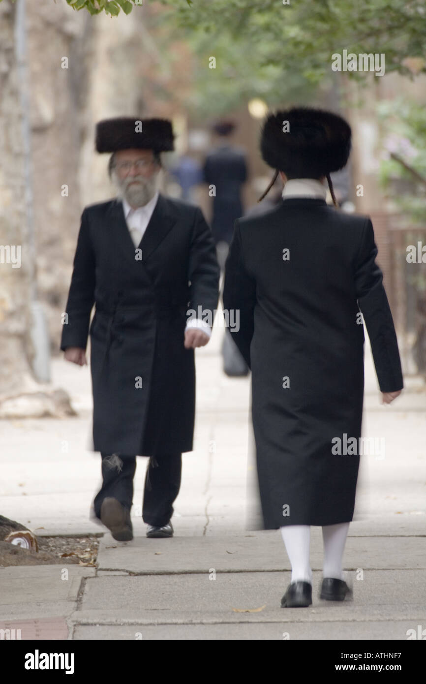 Hasidic men last day of Sukkoth Williamsburg Brooklyn NYC New York ...