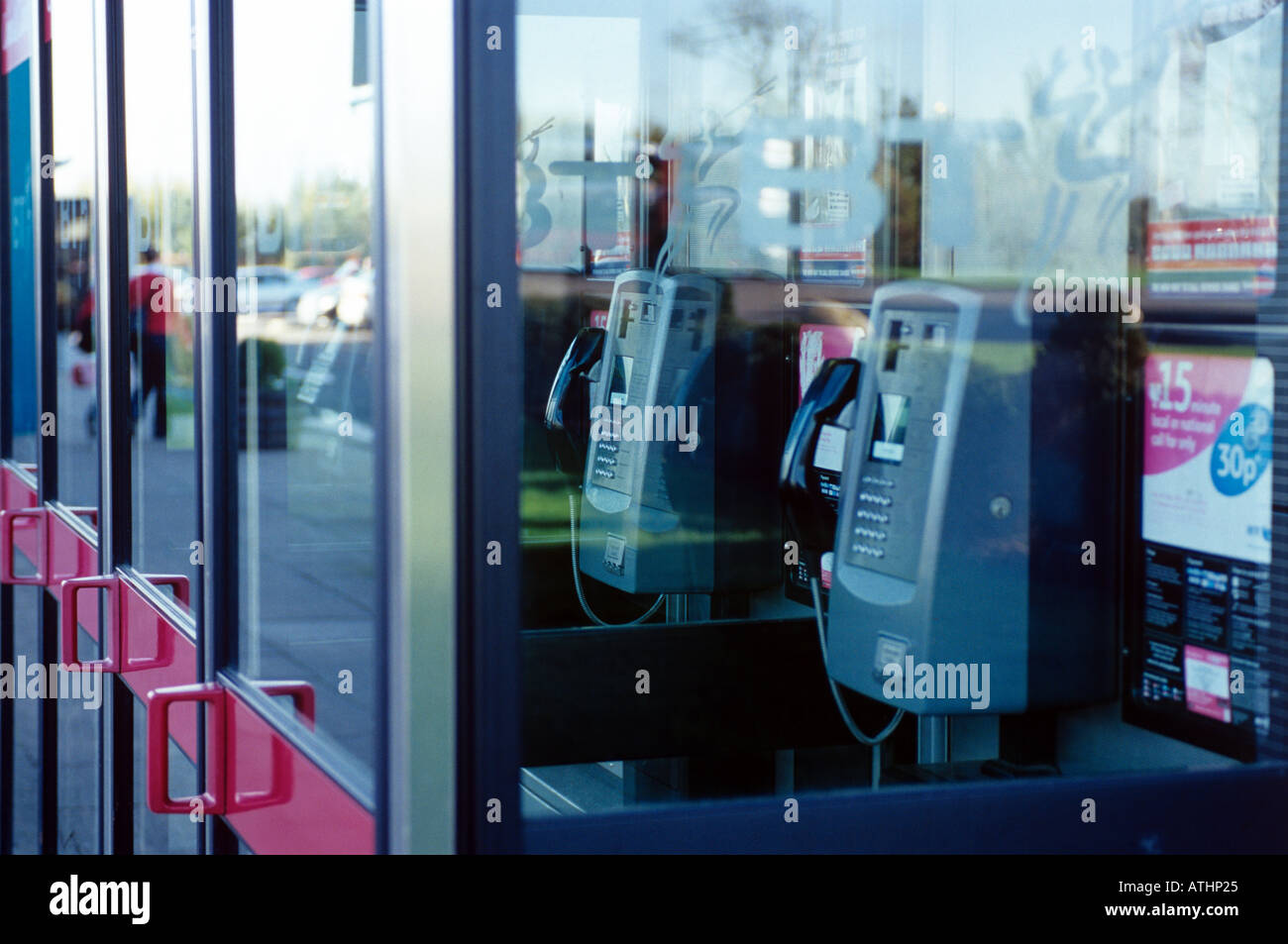 B.T Phone Boxes in rows Stock Photo - Alamy