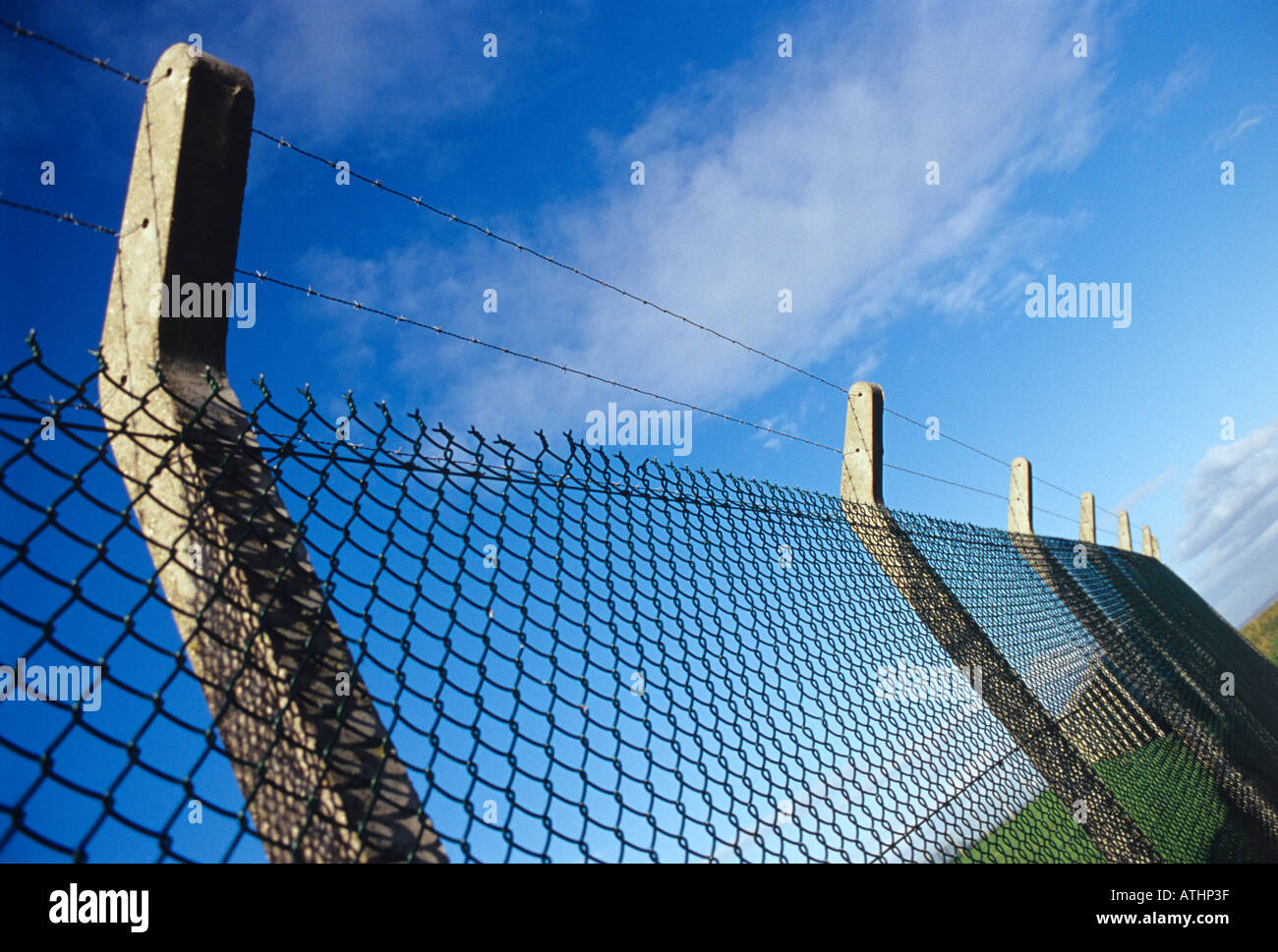 High Fence Protecting Property Stock Photo - Alamy