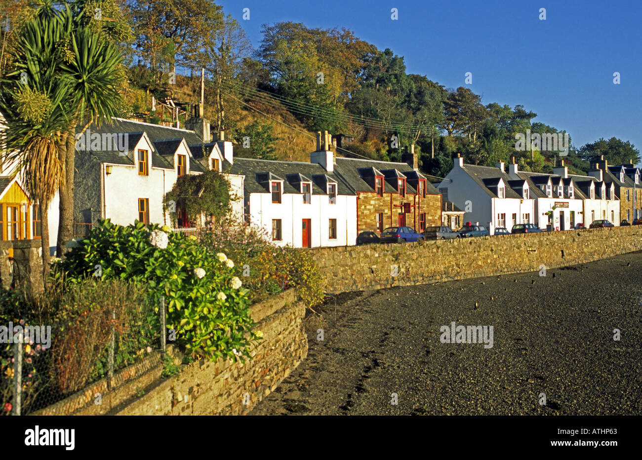 The beautiful village of Plockton situated on a inlet of Loch Carron in ...
