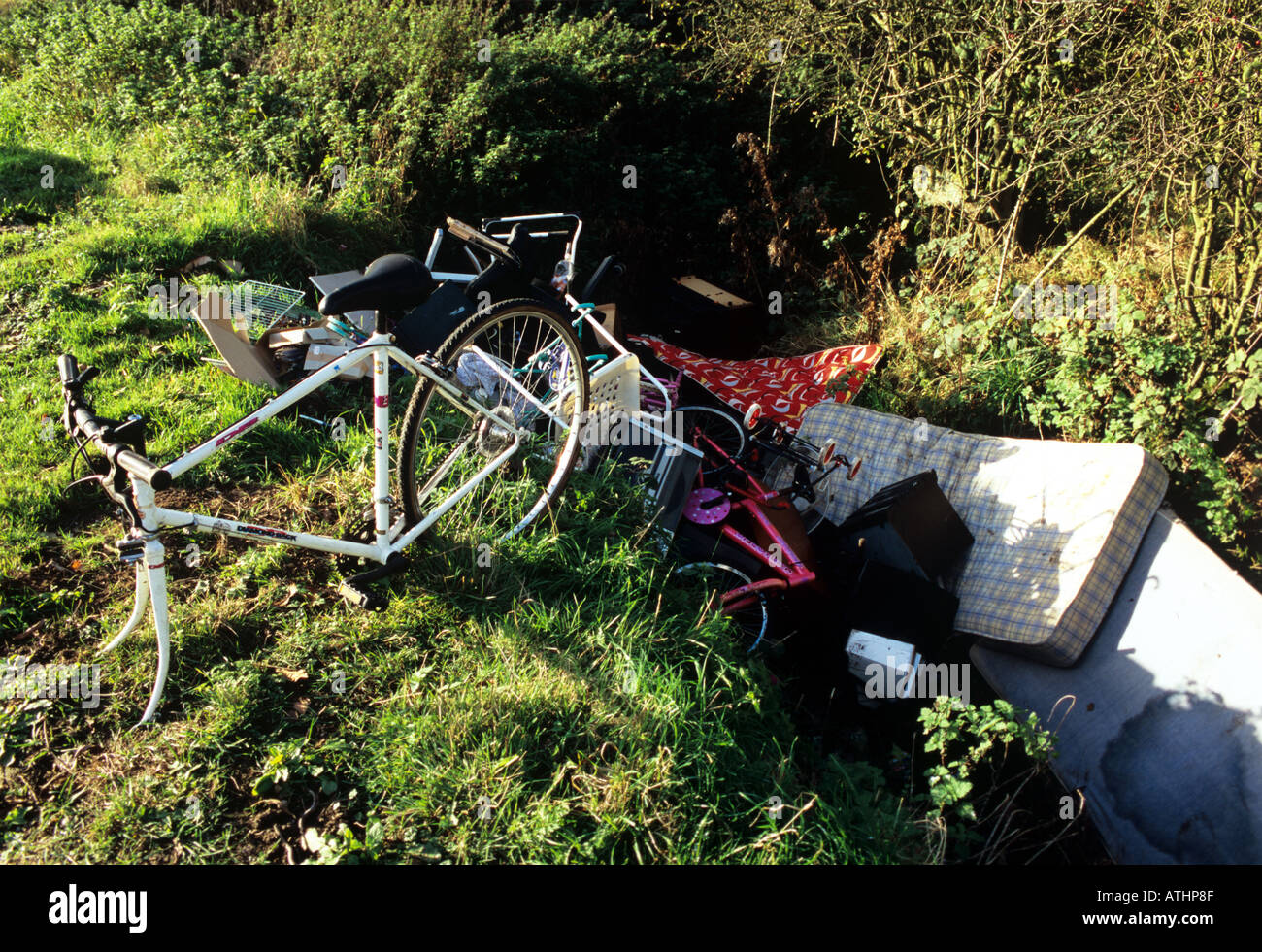 Fly Tipping in The Countryside Stock Photo - Alamy