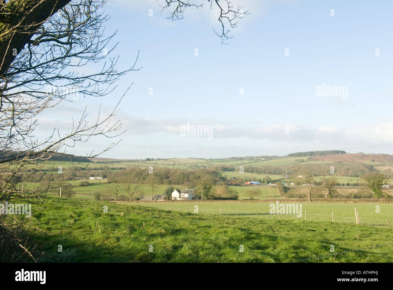 Motorway cutting through countryside hi-res stock photography and ...