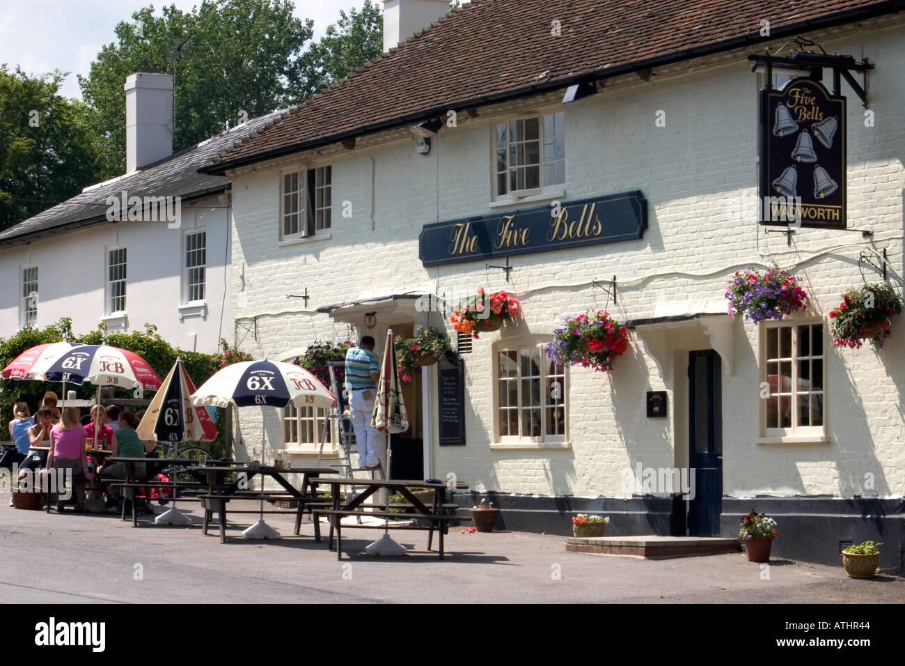 The Five Bells Pub Nether Wallop Hampshire uk Stock Photo - Alamy