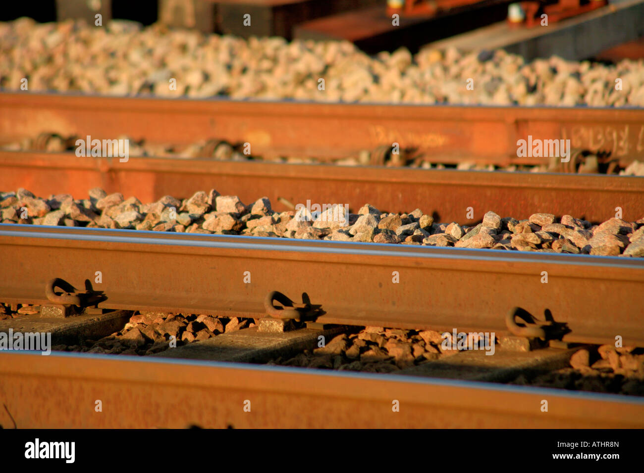 Railway line tracks at Lolham Peterborough ECM Line England UK Europe ...